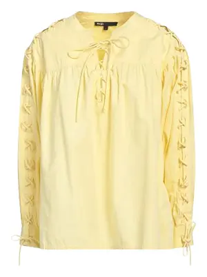 Maje Cotton Top With Bell Sleeves - Yellow