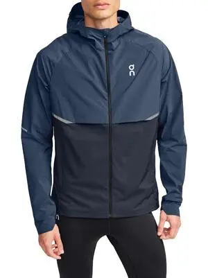 On On Core Hooded Packable Running Jacket Denim/navy