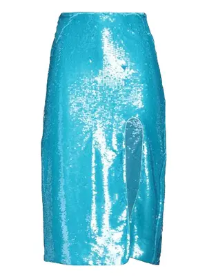 GANNI Midi Flared Skirt - Blue