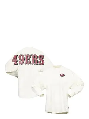 SPIRIT JERSEY San Francisco 49ers Wordmark Long Sleeve T-shirt - Cream