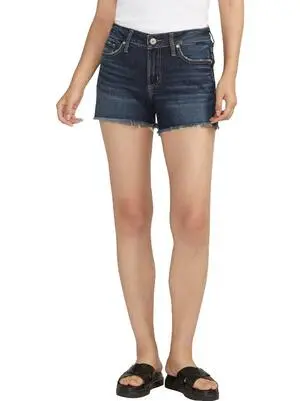 SILVER JEANS CO. Suki Luxe Stretch Curvy Fit Denim Shorts - Indigo
