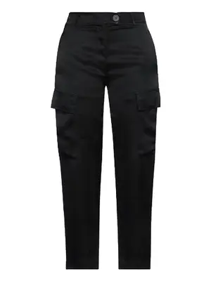 BRAND UNIQUE Viscose Tapered Cargo Pants - Black