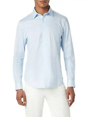 Bugatchi James Ooohcotton® Abstract Print Button-up Shirt - Sky