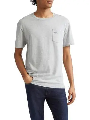 NOAH Core Logo Cotton Pocket T-shirt - Heather Grey