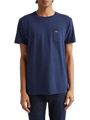 NOAH Core Logo Cotton Pocket T-shirt - Navy