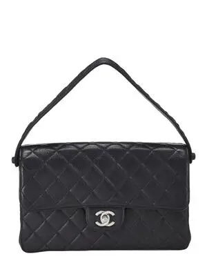 CHANEL Quilted Caviar Double Sided Classic Flap Bag
