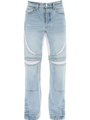 Amiri AMIRI MX-3 Jeans With Mesh Inserts Light Blue