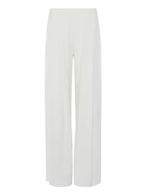 L'Agence Nova Mid-rise Wide-leg Pants - Ivory