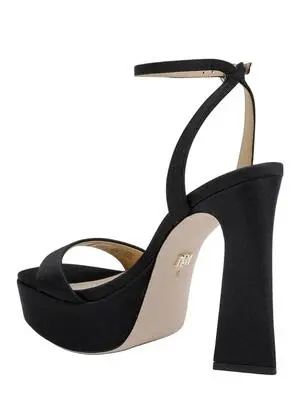 Badgley Mischka Badgley Mischka Caia Crystal Heart Platform Sandals Black