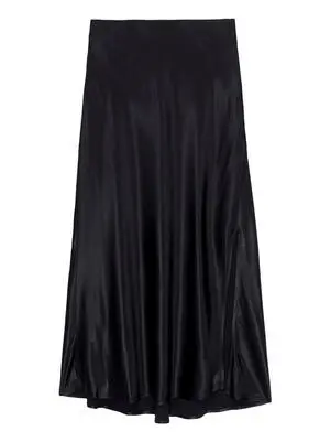 Rails Maya Satin Midi Skirt - Black