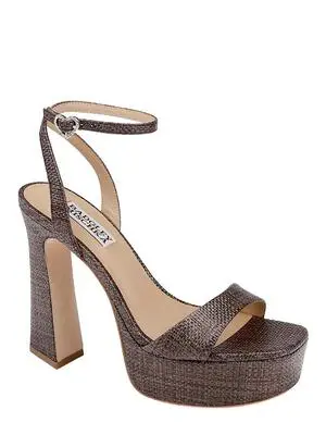 Badgley Mischka Caia Platform Sandals - Brown
