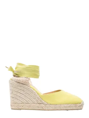 CastaÑer Carina 90mm Wedge Espadrilles - Green