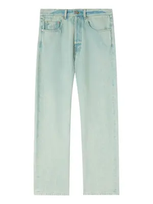 Palm Angels Overdyed Wide-leg Jeans - Blue