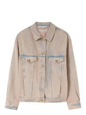 Palm Angels Overdyed Denim Jacket - Pink