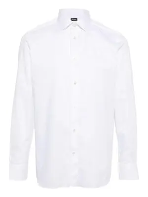 Zegna Spread-collar Poplin Shirt - White