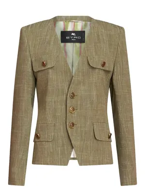 ETRO ETRO Slub-Effect Single-Breasted Jacket