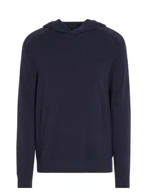 Zegna Fine-knit Wool Hoodie - Blue