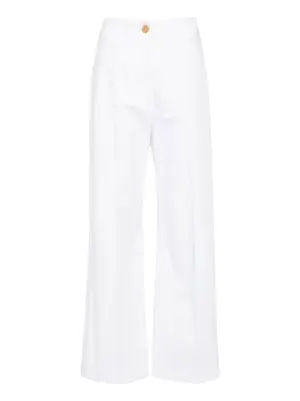 Patou Iconic Wide-leg Cotton Trousers - White