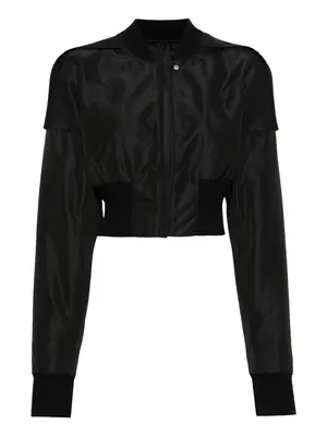 Rick Owens Cropped Bomber Jacket - Black