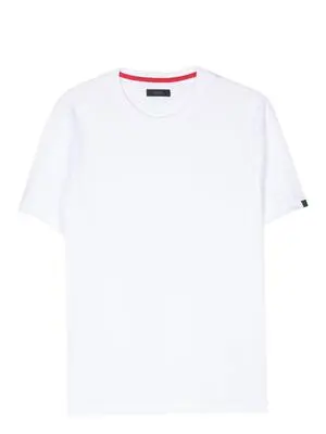 FAY Logo-patch Cotton T-shirt - White
