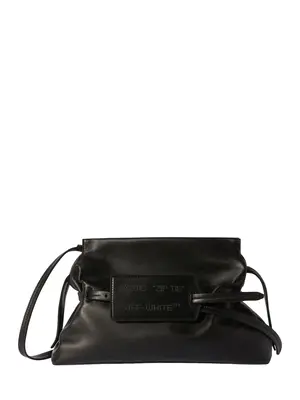 Off-White Zip Tie Leather Clutch - Black