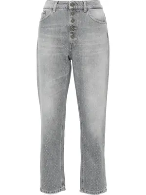 DONDUP Koons Stud-embellished Jeans - Grey
