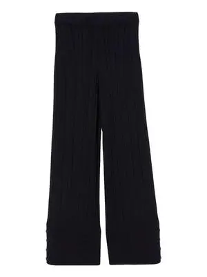 3.1 Phillip Lim Piped-trim Flared Trousers - Blue
