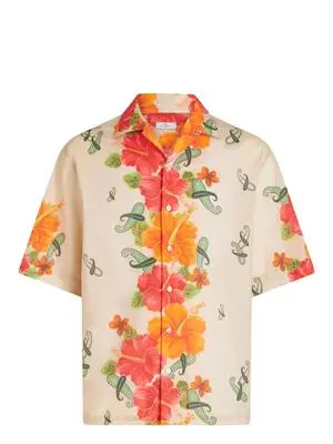 Etro Floral-print Cotton Shirt - Neutrals