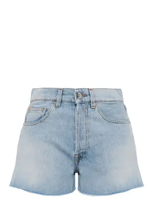 Joshua Sanders Smiley-face Denim Shorts - Blue