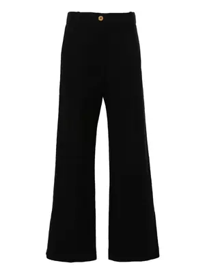 Patou Straight-leg Tweed Trousers - Black