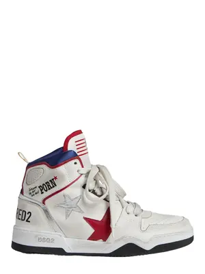 Dsquared2 Logo-print High-top Sneakers - White