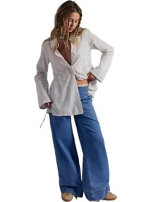 Free People Breezy Denim Pull-On Jeans Dawn