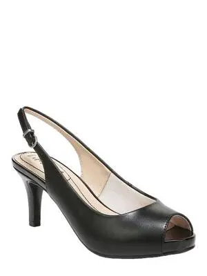 LIFESTRIDE LifeStride Teller Slingback Peep Toe Pumps Black