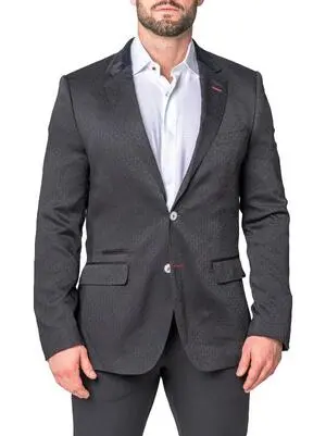 MACEOO Socrates Geometric Sport Coat - Black