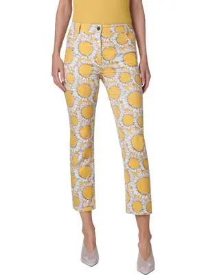 AKRIS Akris Punto Maru Sunflower Print Ankle Jeans