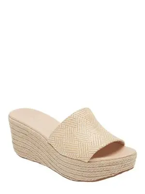CHOCOLAT BLU Yvon Espadrille Platform Sandal - Natural Combo Raffia