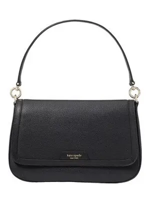 Kate Spade New York Hudson Pebble Leather Shoulder Bag - Black