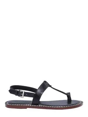 Bernardo Maverick 2 Leather Toe Ring Sandals - Black