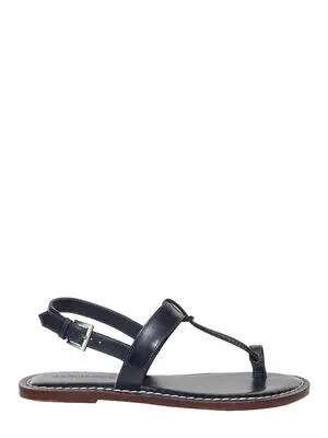 Bernardo Maverick 2 Leather Toe Ring Sandals - Navy