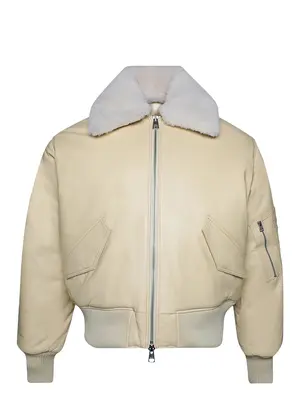 AMI Leather Bomber Jacket