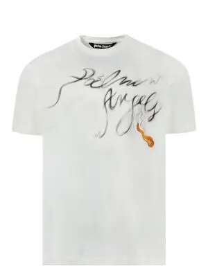 Palm Angels Foggy T-shirt 'off /black - White
