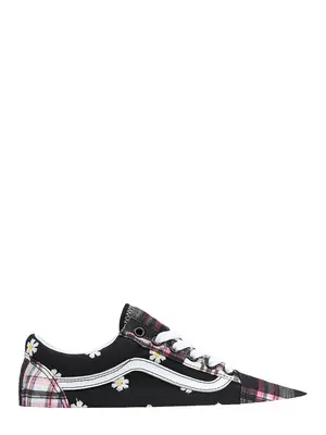 VANS Old Skool Floral Plaid Patchwork Sneakers - Black