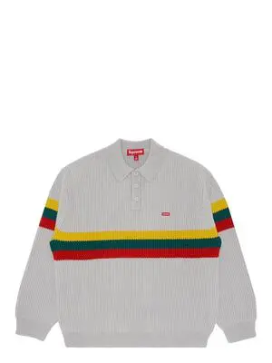 Supreme Small Box Polo Sweater - Grey
