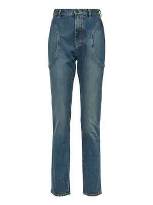 Alaïa High-rise Slim Jeans - Blue