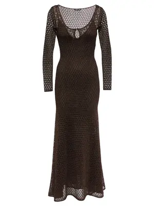 TOM FORD Lurex® Maxi Dress - Brown