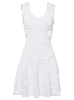 Alaïa Pointelle Minidress - White