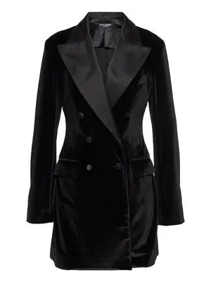 Dolce & Gabbana Double-breasted Velvet Blazer - Black