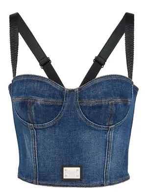 Dolce & Gabbana Denim Bustier - Blue