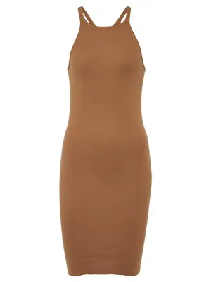 Rick Owens Cotton Minidress - Brown