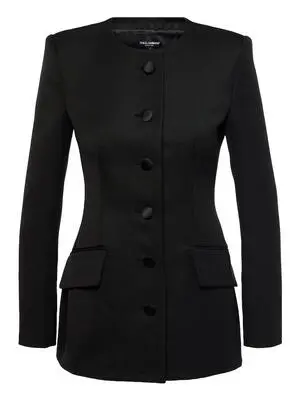 Dolce & Gabbana Crêpe Blazer - Black